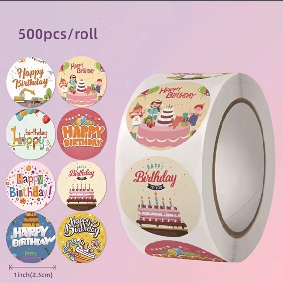 Party Supplies | 50 Happy Birthday Stickers Great Bundling Items | Poshmark